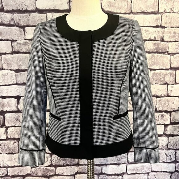 Ann Taylor | Jackets & Coats | Ann Taylor Black White Long Sleeve ...